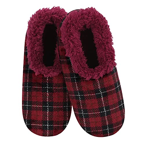 Women Velour Plaid Red – snoozies!