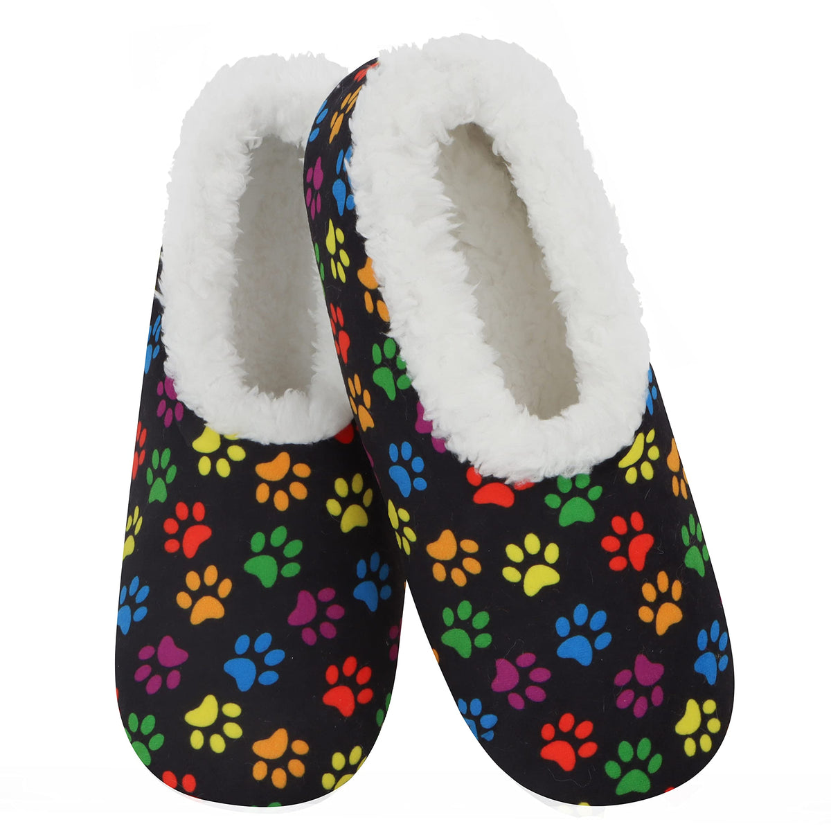 Womens Print Slippers Multi Dog Paws – snoozies!