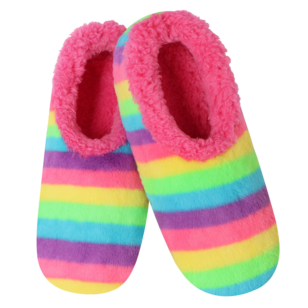 Women Over The Rainbow Slipper Pink Stripe – snoozies!