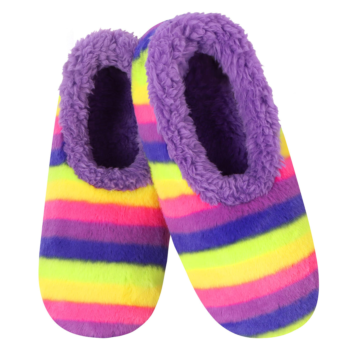 Women Over The Rainbow Slipper Purple Stripe – snoozies!
