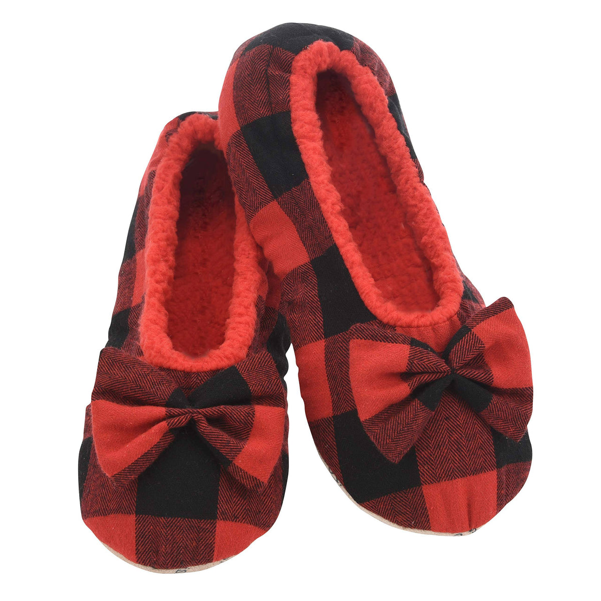 Womens Buffalo Plaid Ballerina-Red – snoozies!
