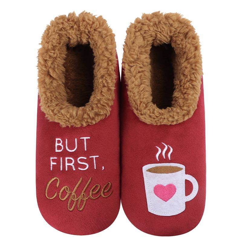 Womens Dark Red But First Coffee Pairables – snoozies!