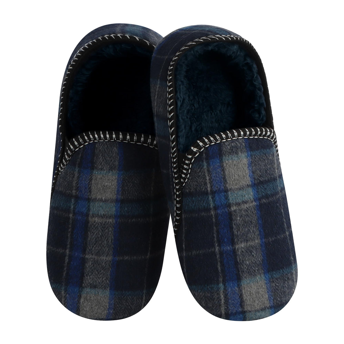 Mens Blue Alpine Plaid Slipper – snoozies!
